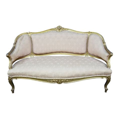 Early 20th Century Louis Xv Style Gilded Settee Chairish