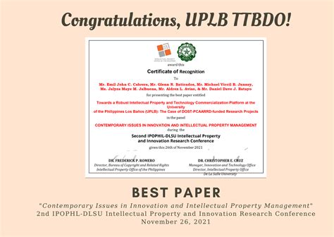 Uplb Technology Transfer And Business Development Office Home Facebook