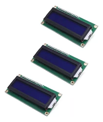 3 Pcs Display Lcd Pantalla 16x2 1602a Con I2c Azul Arduino Mercadolibre