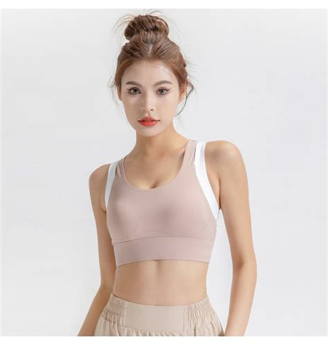 노와이어 스포츠 브라 요가 피트니스 브라탑 심리스 하이서포트 헬스 휴가룩 티몬
