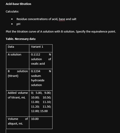 How To Use Acidbase Titration To Find The Mass Of Oxalic Calculations Involving Neutralization