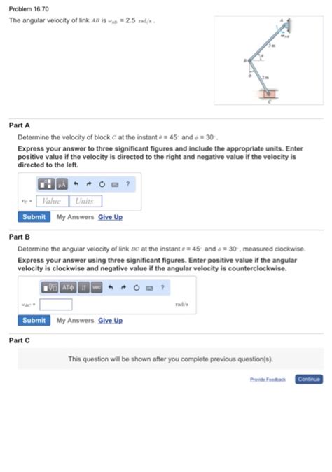 Solved The Angular Velocity Of Link Ab Is Omega Ab 2 5
