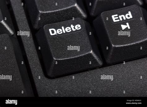 Electronic Collection Detail Black Computer Keyboard With Key Delete Stock Photo Alamy