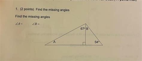 Solved Points Find The Missing Angles Find The Chegg