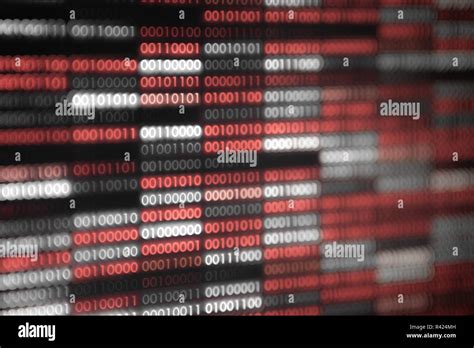 red binary code background dangerous virus infection internet
