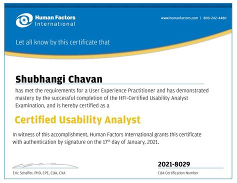Happy To Be An Hfi Certificated Usability Analyst Thank You Mathivanan Rajendran And Girish