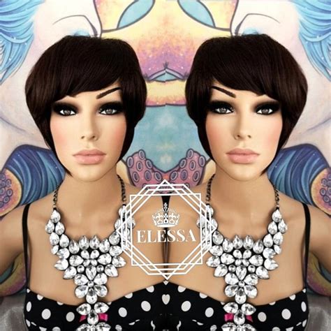 Short Straight Dark Chocolate Brown Wig With Bangs Wigs Natural Wig