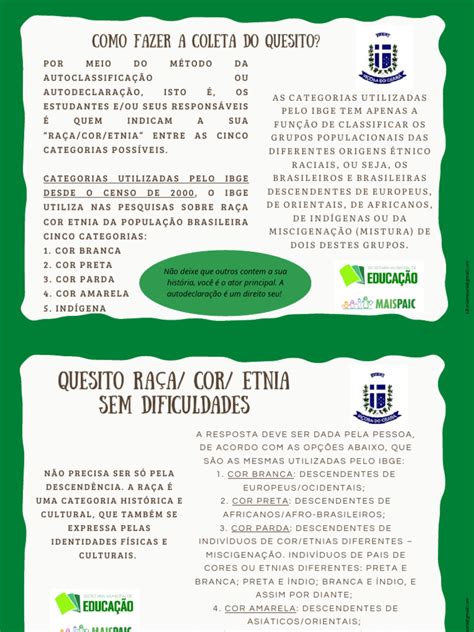 Autodeclaração De Raça E Etnia No Brasil Pdf Raça Categorização