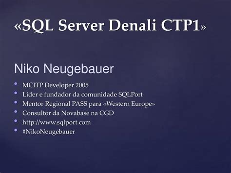 Ppt Sql Server Denali Ctp 1 Powerpoint Presentation Free Download