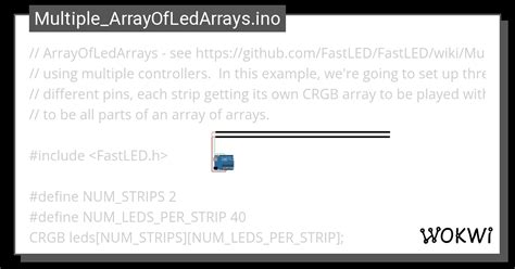 Multiple ArrayOfLedArrays Ino Wokwi ESP32 STM32 Arduino Simulator