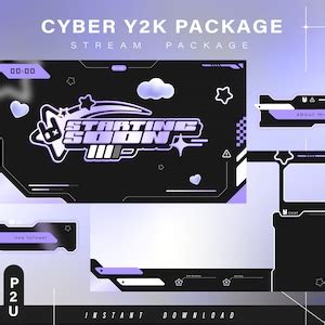 Bunny Cyber Y K Twitch Pack Animated Stream Pack Streaming Scenes Twitch Overlays