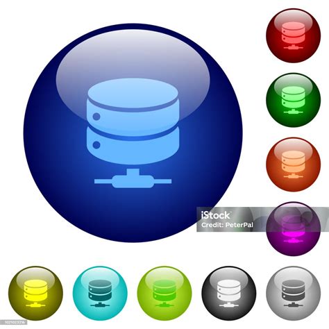 Tombol Kaca Warna Database Jaringan Ilustrasi Stok Unduh Gambar Sekarang Basis Data