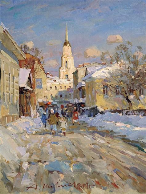 Шевелёв Александр Викторович Весенний Рыбинск Холст масло 29 38 3 см 2014 Художники