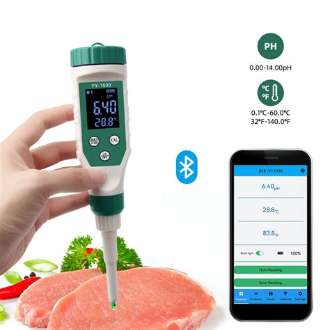 Yago Ph Meter For Food Glass Ph Tester For Water Soil Rice Bread Dairy