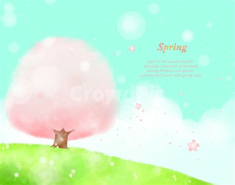 나무 벚꽃 벚나무 동산 감성 사진 이미지 일러스트 캘리그라피 Dawool작가