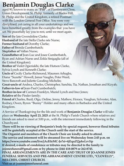 Benjamin Clarke Jo Anne Jones Funeral Services