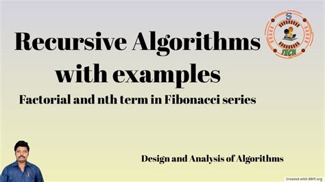 Recursive Algorithms Types Of Recursive Factorial And Nth Term In