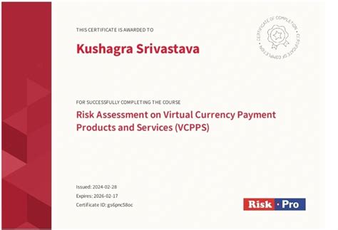 Kushagra Srivastava On Linkedin Riskassessment Digitalfinancecertified Antimoneylaundering