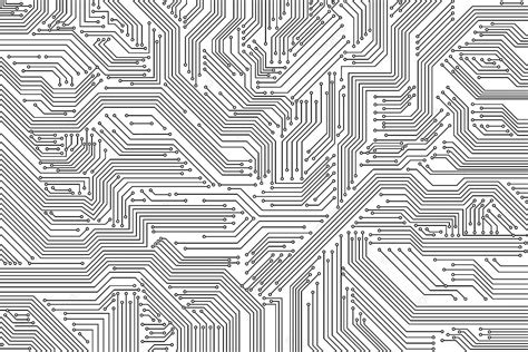Microchip Pattern Black And White