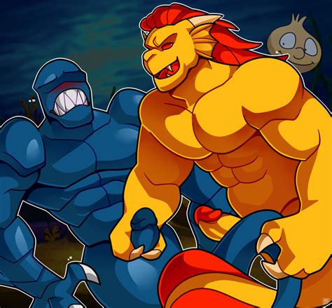 Rule 34 Abs Absurd Res Alien Balrog Insaniquarium Blue Body Blush Claws Ear Fins Fangs Fin