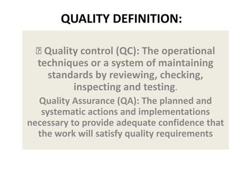 Qaqc In Civil Construction Pptx