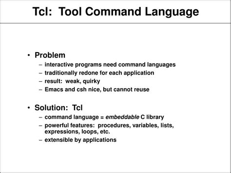 Ppt Introduction To Tcl And Tk Powerpoint Presentation Free Download Id3212375