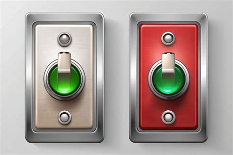 Realistic Toggle Switches For On And Off Positions Premium Ai Generated Image