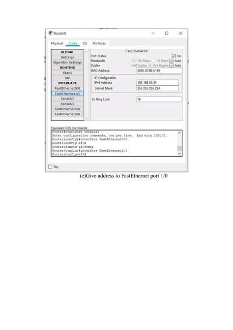 advanced computer network lab manual practicals in cisco packet tracer
