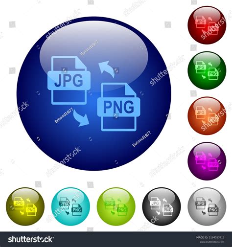  Png File Conversion Icons On Stock Vector Royalty Free 2194353713