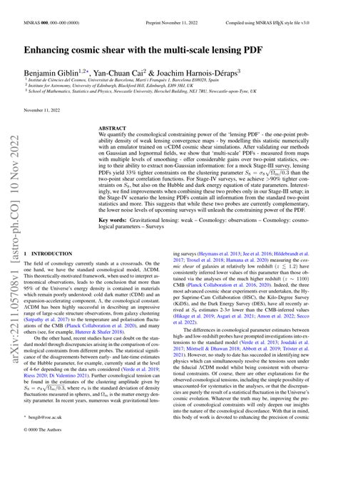 Pdf Enhancing Cosmic Shear With The Multi Scale Lensing Pdf