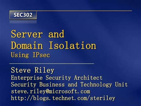 PPT Server And Domain Isolation Using IPsec PowerPoint Presentation Free Download ID