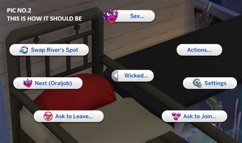 How To Disable Non Sexual Interactions Menu During Sex WickedWhims LoversLab