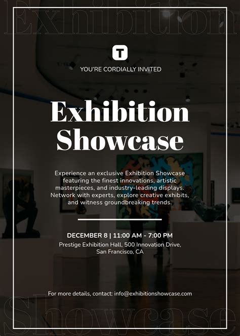 Free Exhibition Invitation Templates Editable And Printable