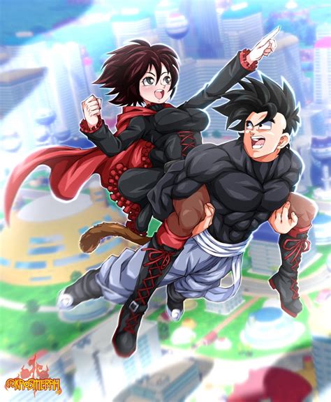 Ruby And Oc Saiyan By Kaosmerah1 R Rwby