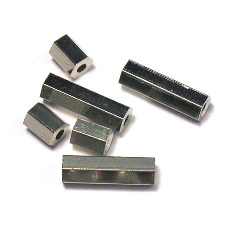Hexagonal Threaded Spacers Brass Ni Electro Pjp