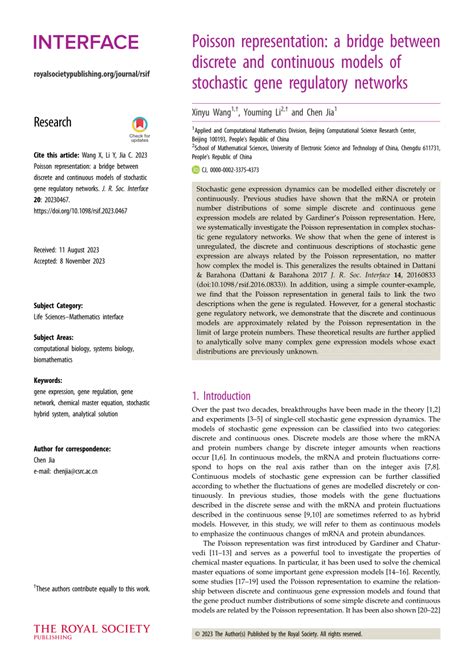 poisson representation a bridge between discrete and continuous models