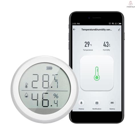 Wifi Thermometer Hygrometer Smart Humidity Temperature Sensor Gauge With App Notification Alert