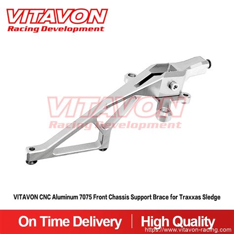 Vitavonvitavon Cnc Aluminum 7075 Front Chassis Support Brace For Traxxas Sledge Vitavon