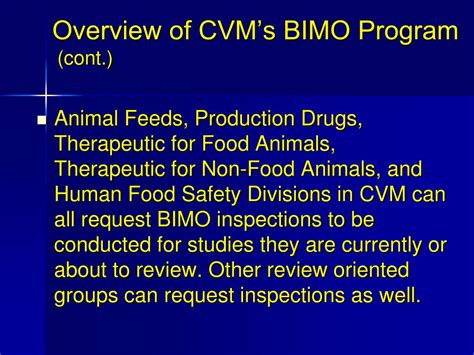Ppt Overview Of Cvm Bioresearch Monitoring Powerpoint Presentation Free Download Id 2715494