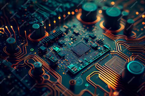 Premium Photo Abstract Circuit Cyberspace Design Created With Generative Ai Technology