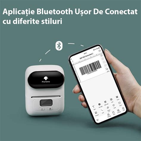 Imprimanta Etichete Termica Portabila Cu Bluetooth Si Modul Usb Inclus Phomemo M110 Neagra Emag Ro