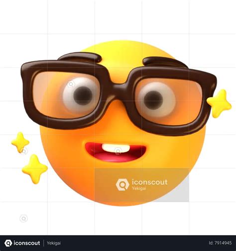 Nerd Face Emoji Emoji 3d Icon Download In Png Obj Or Blend Format