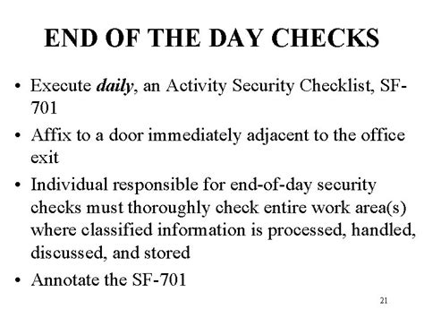 NATIONAL SECURITY INFORMATION ANNUAL CONTAINER INSPECTION SECRET OPEN