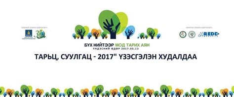 Монголын Үйлдвэрчний эвлэлийн соёлын төв ордонд хашаандаа мод тарих
