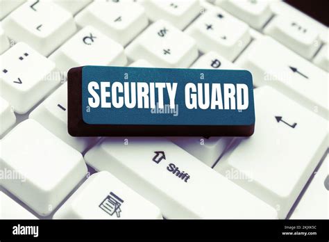 Conceptual Caption Security Guard Business Idea Tools Used To Manage