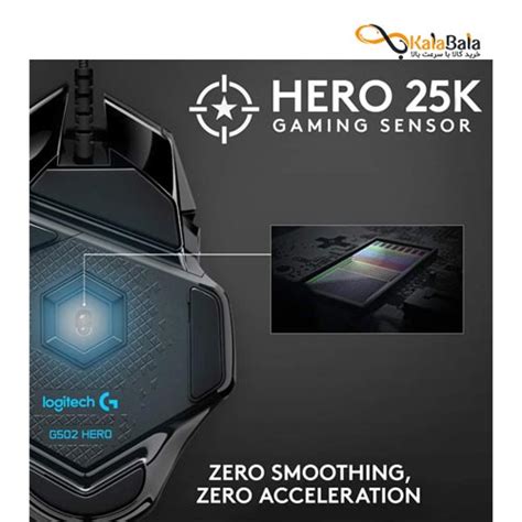 کالابالا | خرید و قیمت ماوس گیمینگ باسیم لاجیتک مدل Logitech G502 HERO ...