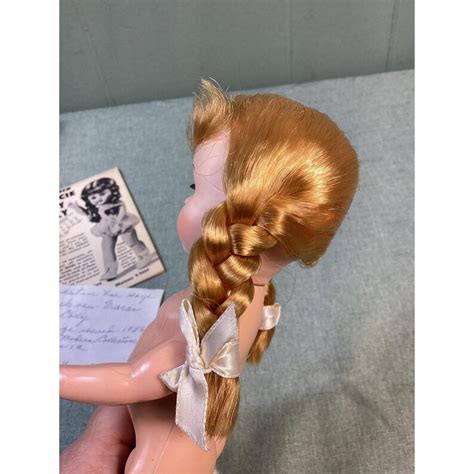 Vintage 1956 Marcie Daily Dolly Doll Blonde Pigtails Original Box
