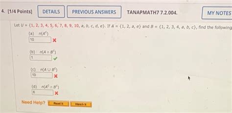 Solved 4 1 4 Points] Details Previous Answers Tanapmath7