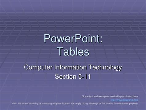 PPT PowerPoint Tables PowerPoint Presentation Free Download ID 2561147