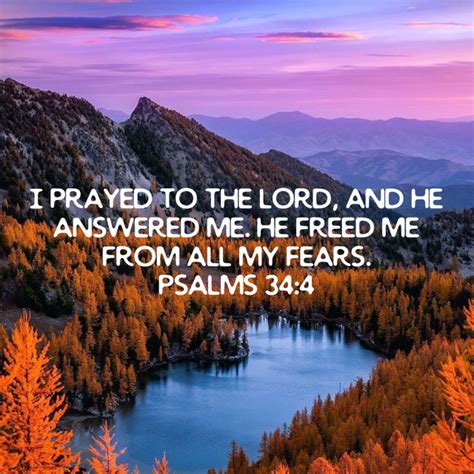 Psalms 34 4 I Prayed To The Lord And He Answered Me He Freed Me From